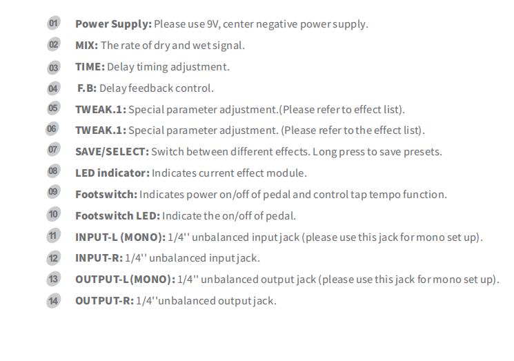 Flamma FS03 Stereo Delay Guitar Effects Pedal with 80-Second Looper ...